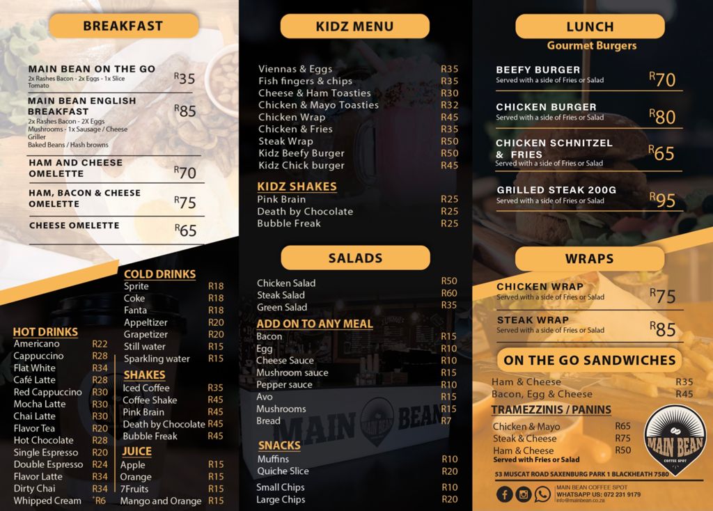 Our Menu